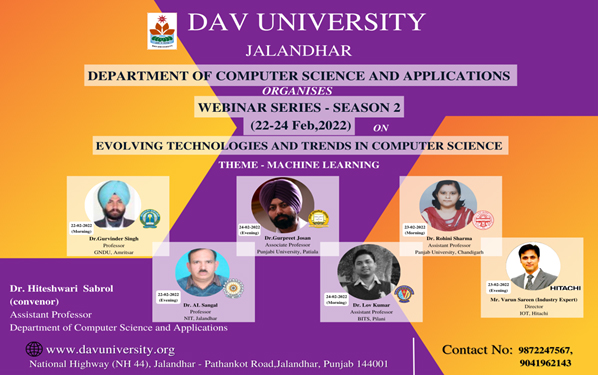 Department of Computer Science and Applications Departmental Activities ...