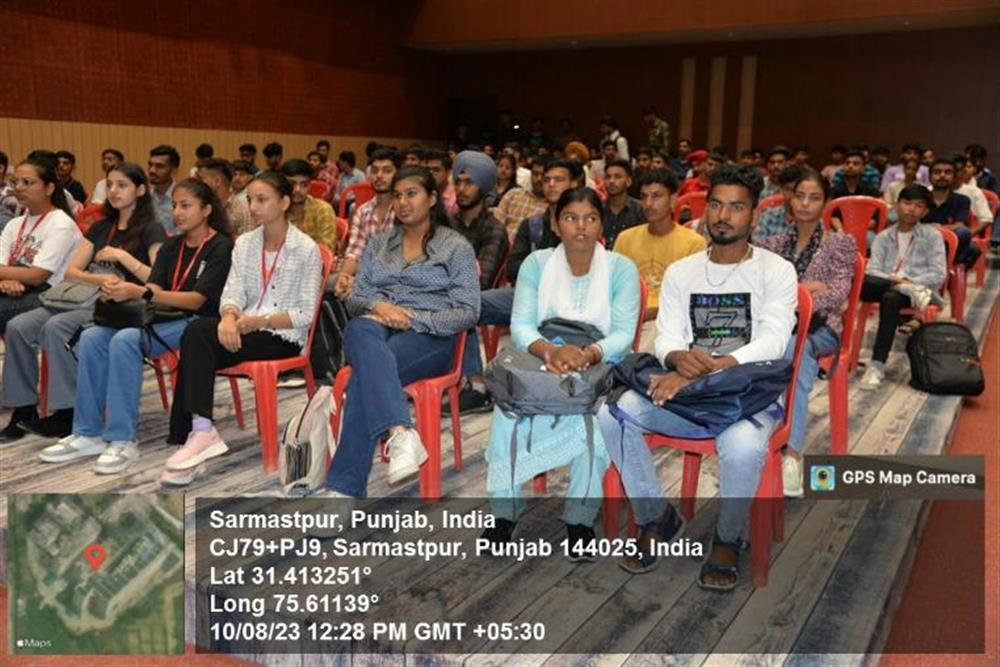 DAV University Organized Induction programme for newly admitted students